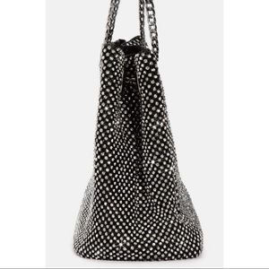 Bags | Black Rhinestone Embellished Bag | Poshmark